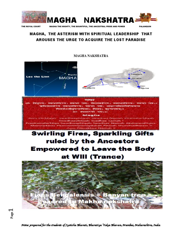 Magha Nakshatra - The Mighty and Glorious One | PDF | Religion And ...