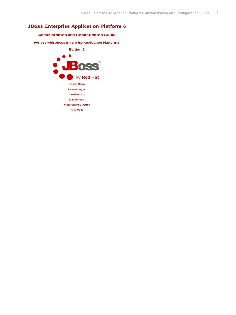 JBoss Enterprise Application Platform-6-Administration and Configuration Guide-En-US | PDF ...
