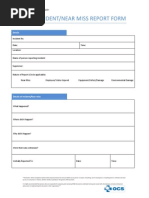 Near Miss Incident Accident Report and Investigation Form | PDF ...
