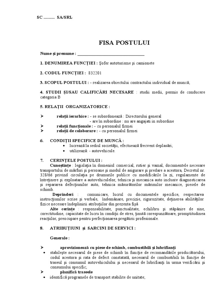 fisa de post-sofer autoturisme si autocamioane.pdf