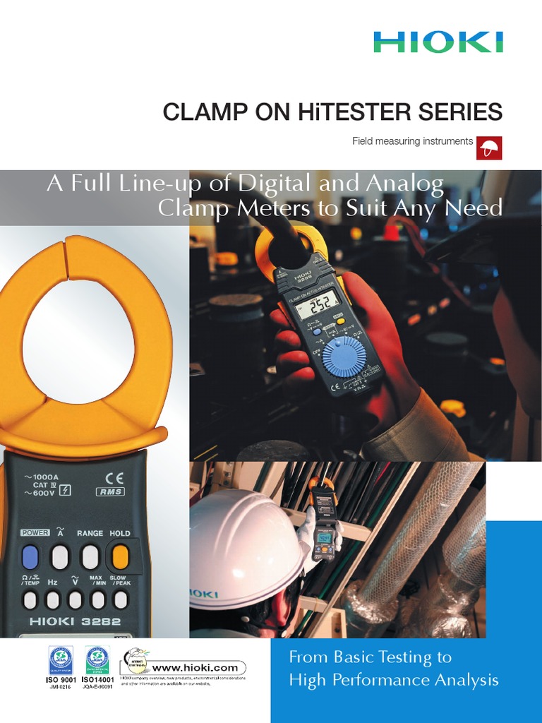 Hioki Clamp Meters Overview | PDF | Root Mean Square | Alternating Current