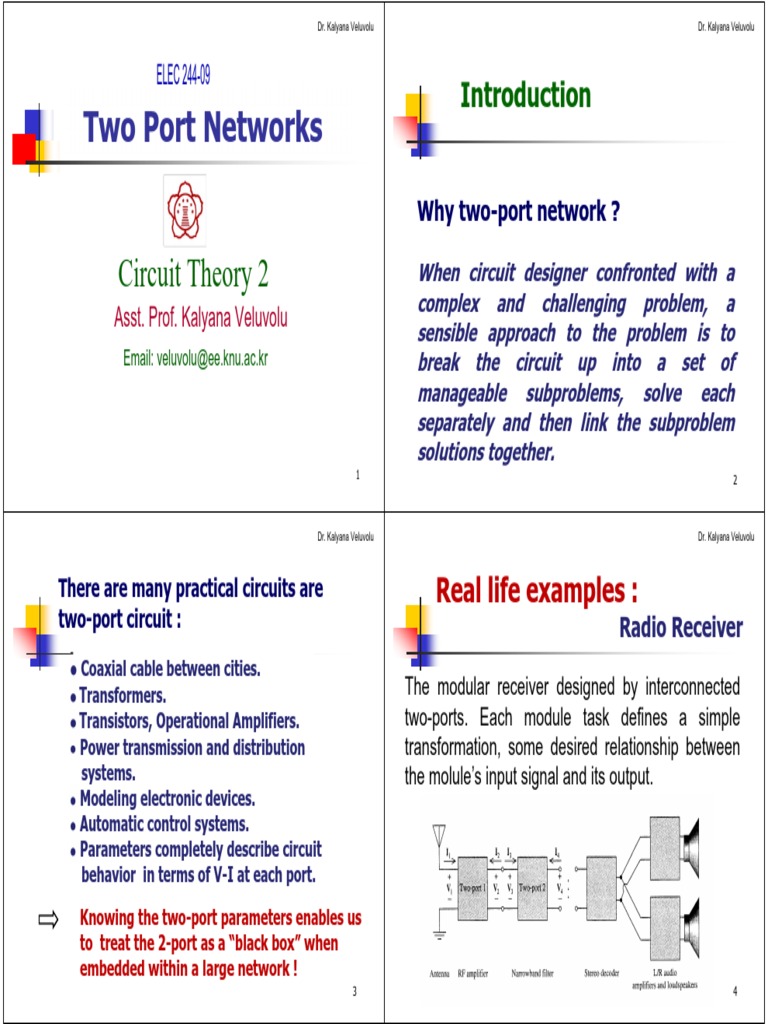 Two Port Networks Upload Pdf Electrical Circuits Electromagnetism