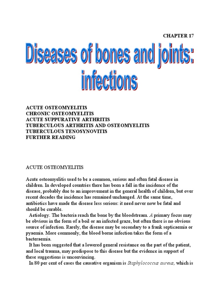 Ch17 Diseases of Bones and Joints - Inf | PDF