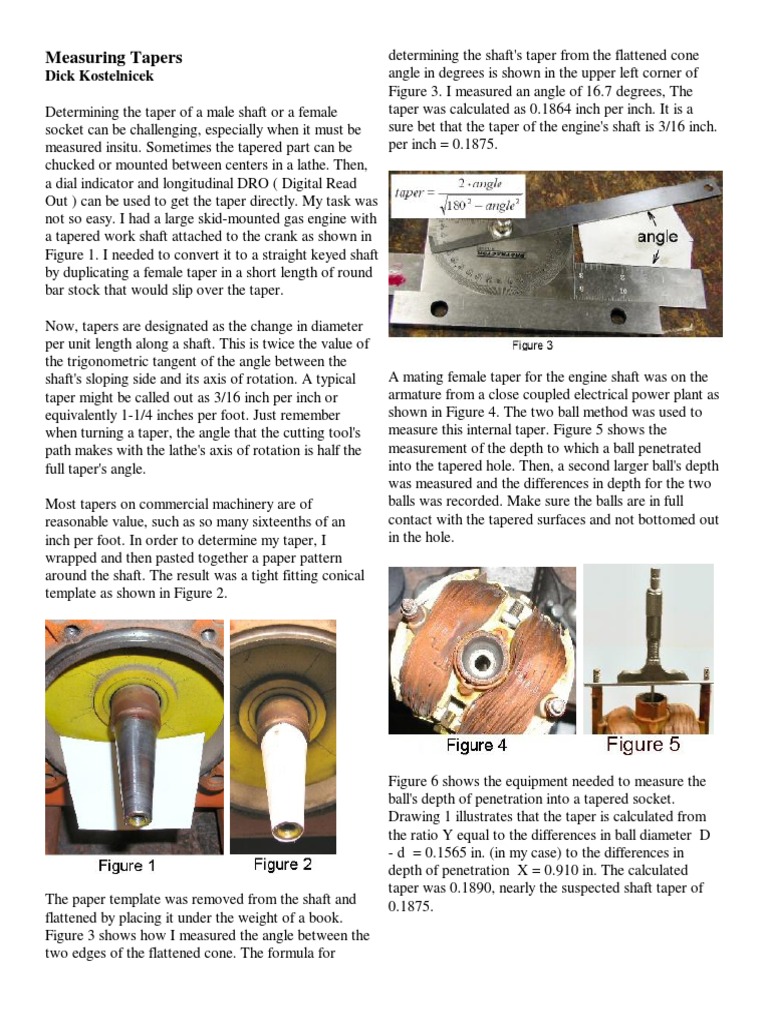 Tapers | PDF | Angle | Machines