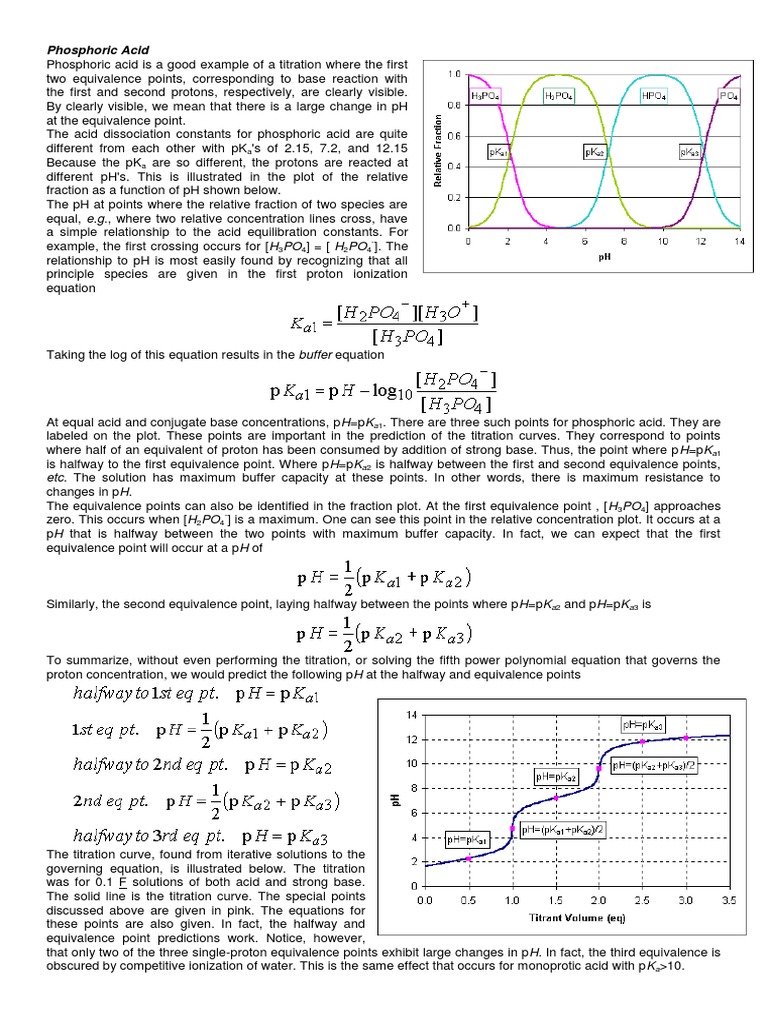 Titration Phosphoric Acid | Acid Dissociation Constant | Acid