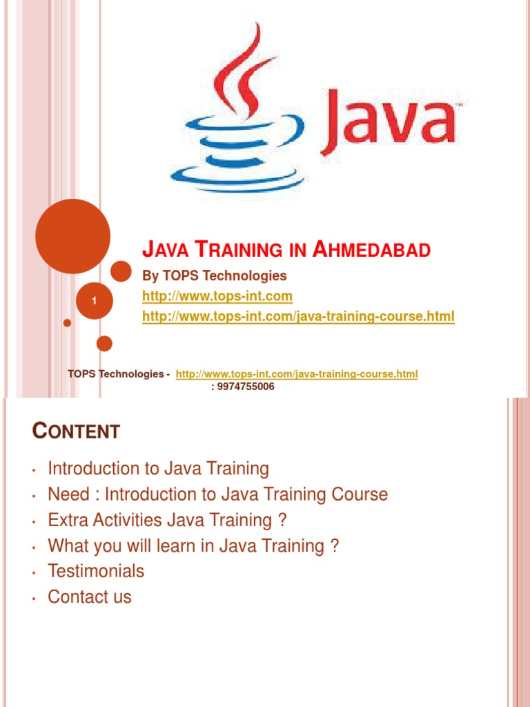 Java Training in Ahmedabad For Students and Fresher's | PDF | Java ...