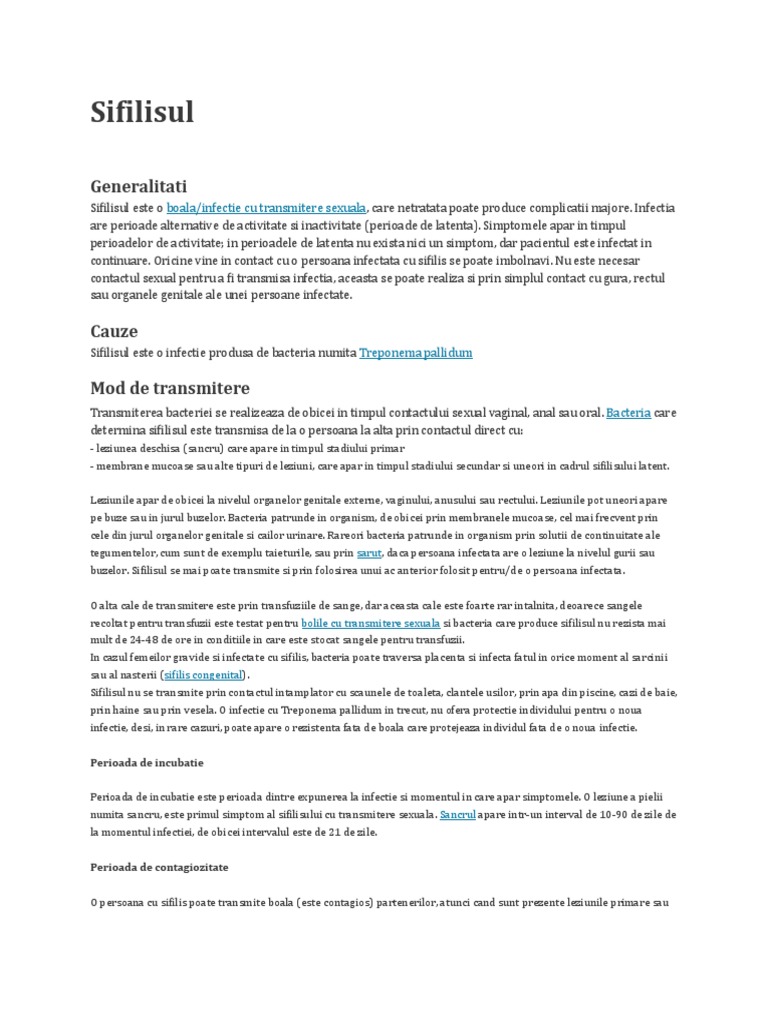 Sifilisul | PDF