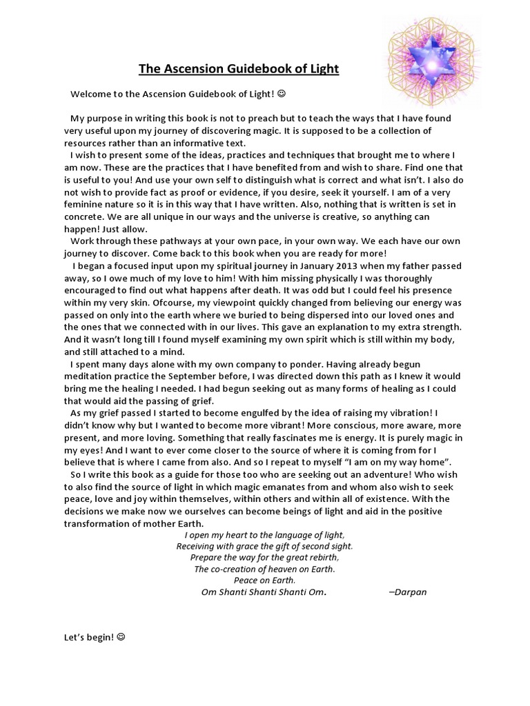 The Ascension Guidebook of Light | PDF | Chakra | Kundalini
