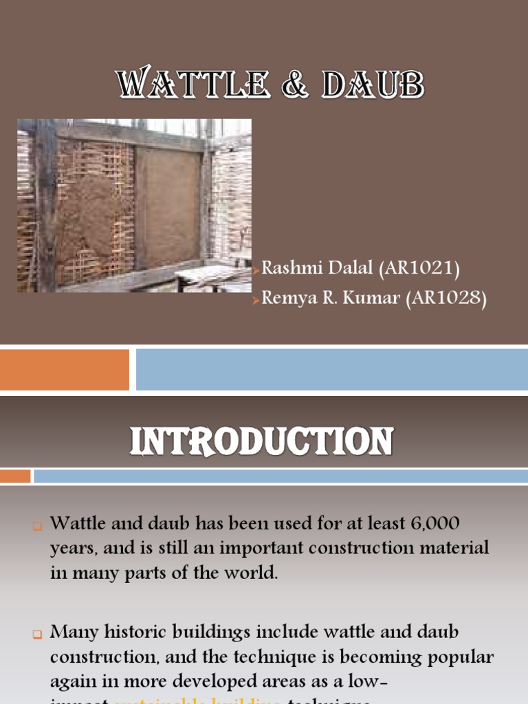 Wattle & Daub | Building Materials | Lumber