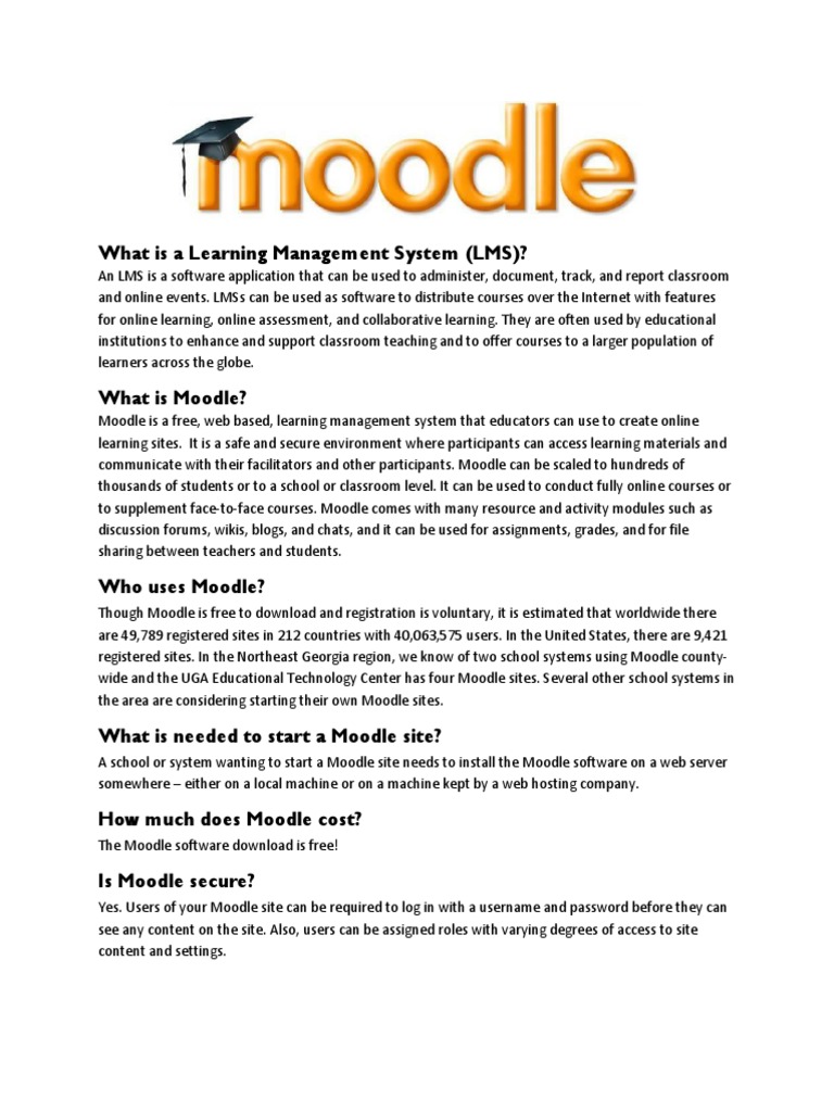 Moodle Overview | PDF | Educational Technology | Educational Devices