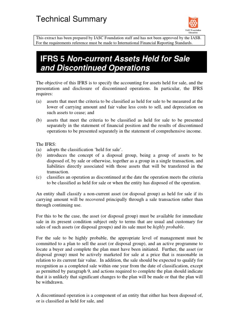 Ifrs 5 | PDF | International Financial Reporting Standards | Service ...