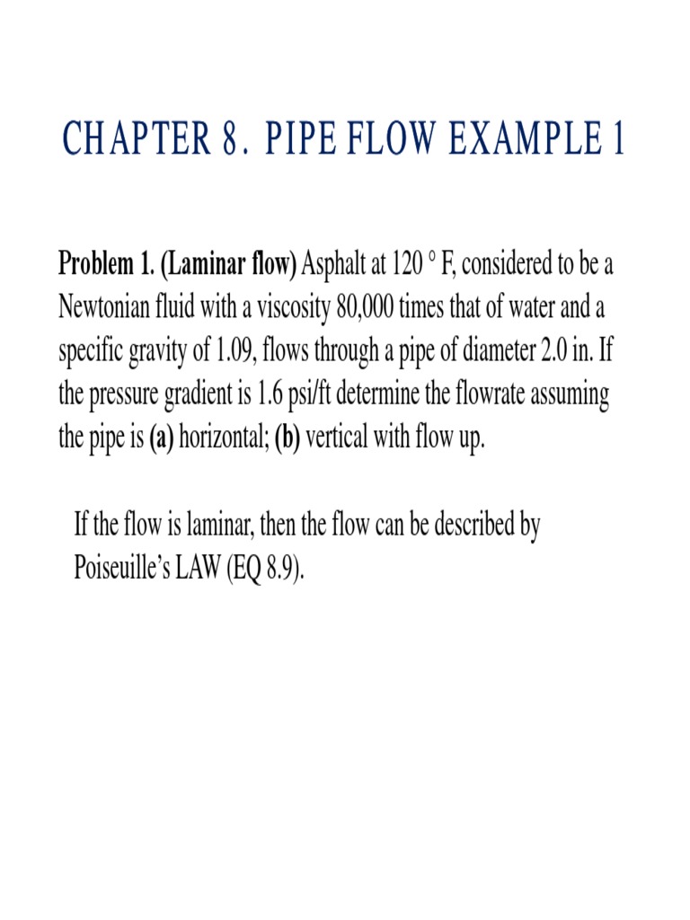 Example Pipe Flow Problems | PDF | Fluid Dynamics | Pressure