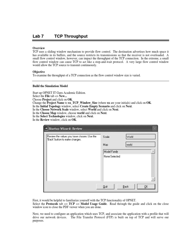 TCP Throughput - Opnet Material | PDF | Transmission Control Protocol | File Transfer Protocol