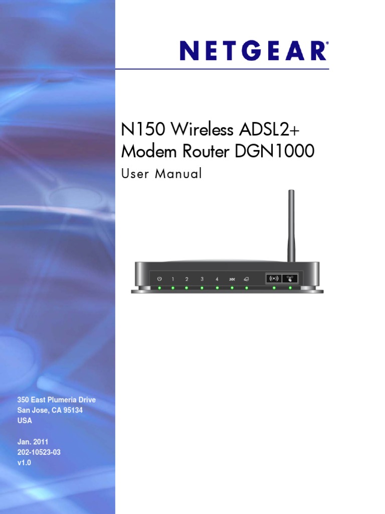 Netgear Dgn1000 Um | PDF | Wi Fi | Ip Address