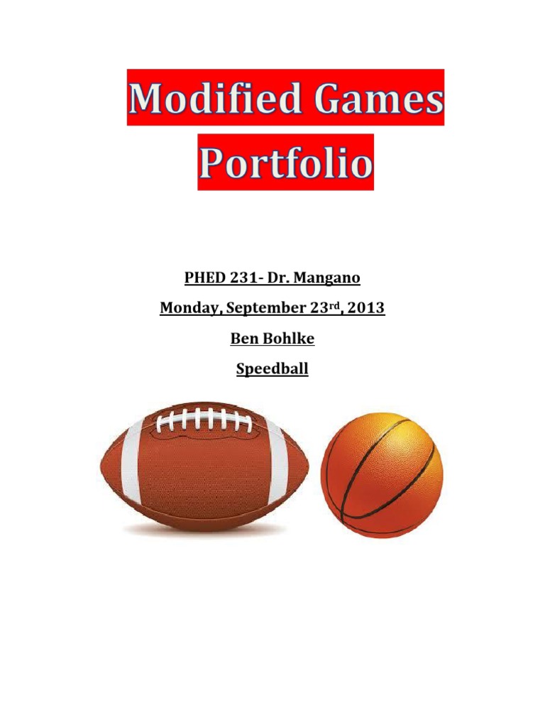 Modified Games Portfolio | PDF | Touchdown | Association Football