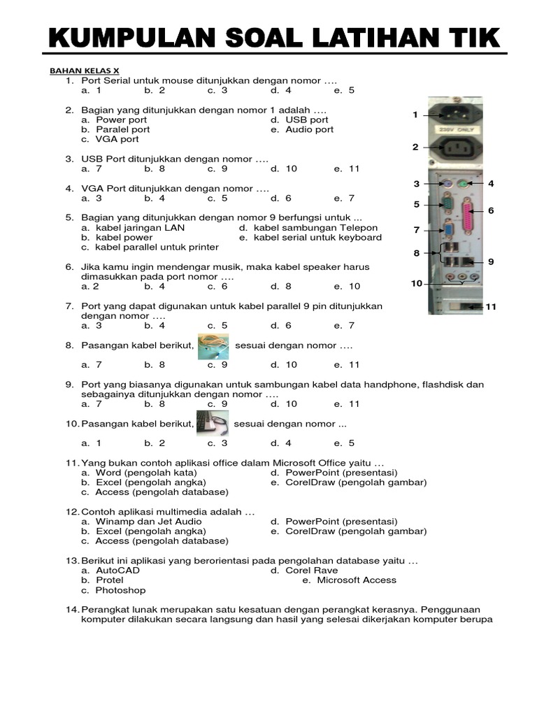 Latihan Soal TIK | PDF