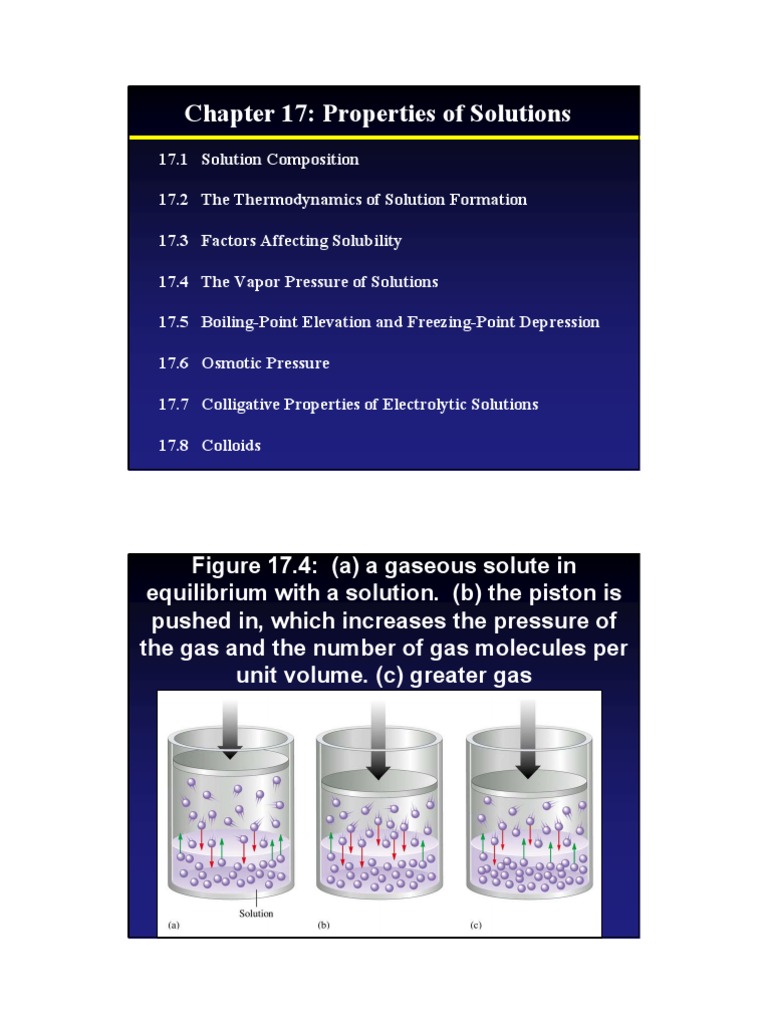 Handout Lecture 14 | PDF | Solution | Solubility
