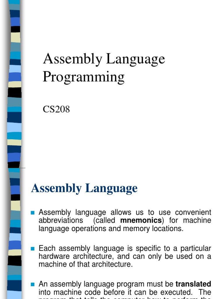 Assembly Language Programming | PDF | Instruction Set | Assembly Language