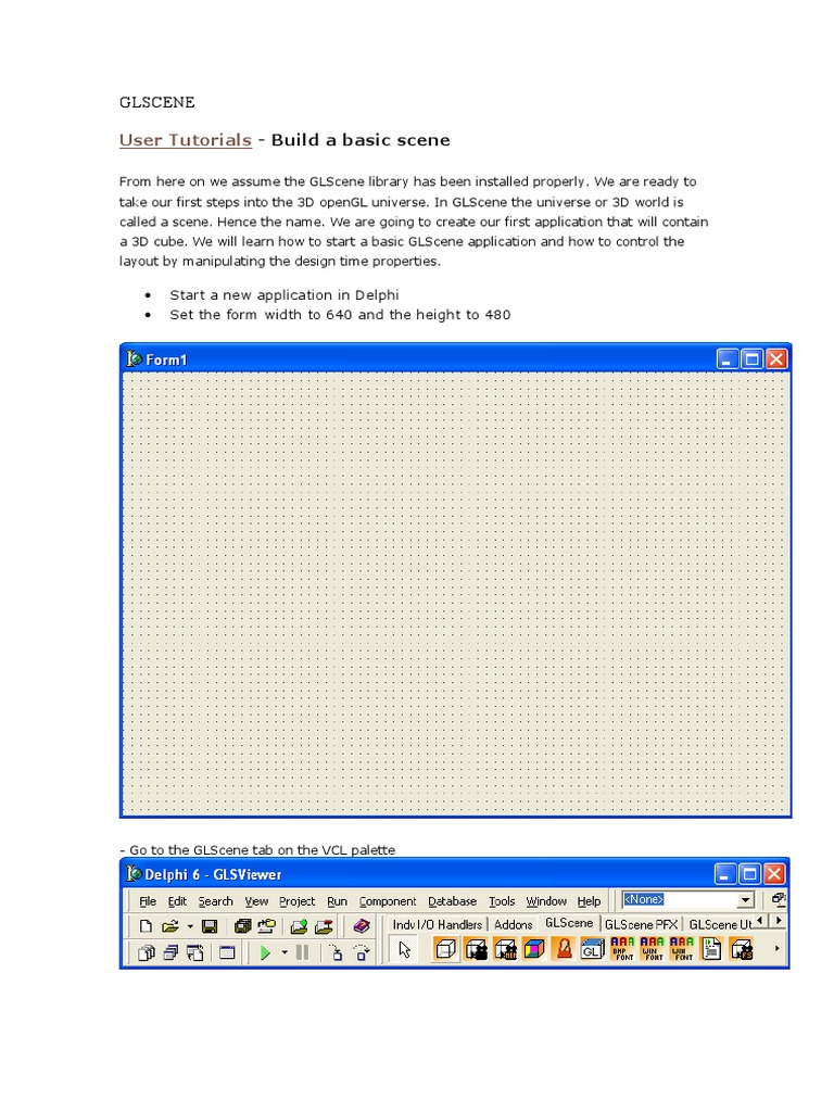 GLSCENE - User Tutorial | PDF | Cartesian Coordinate System ...