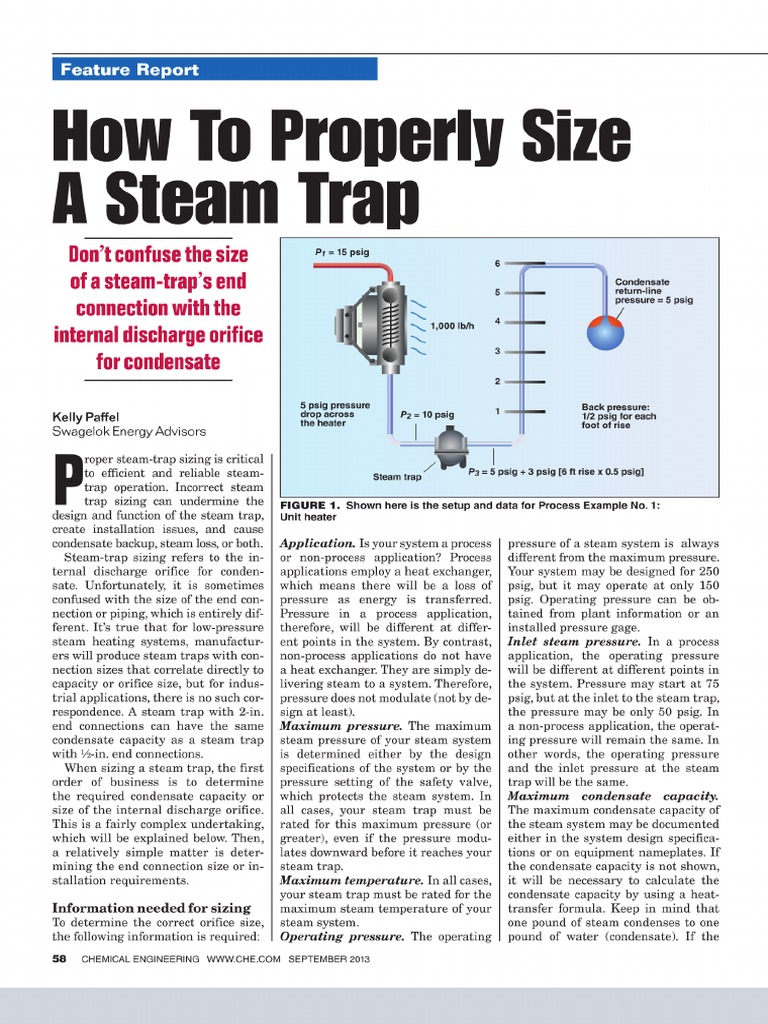 Sizing Steam Trap | PDF