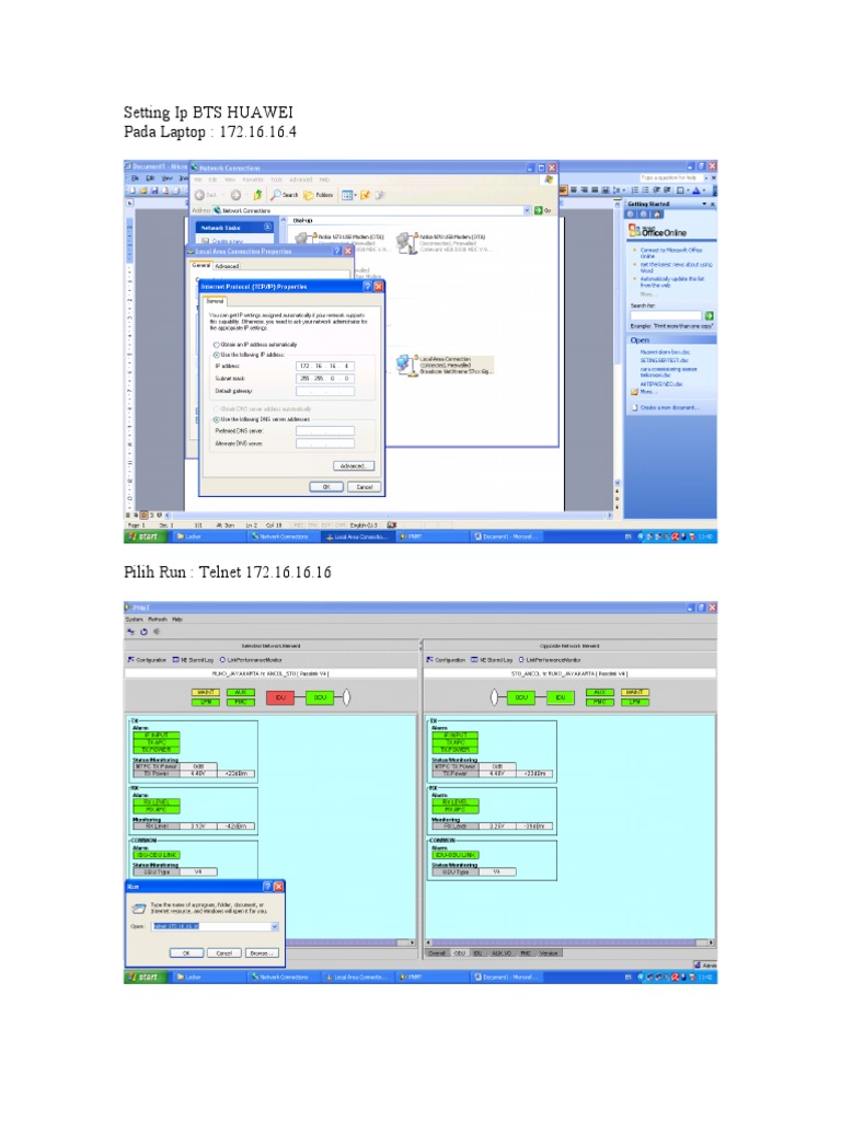 Setting Ip BTS HUAWEI Cdma | PDF | Computing And Information Technology ...