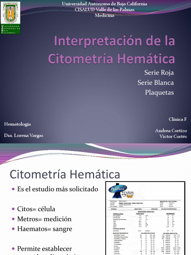 123 Interpretación de La Citometría Hemática Compl | PDF | Leucocito ...