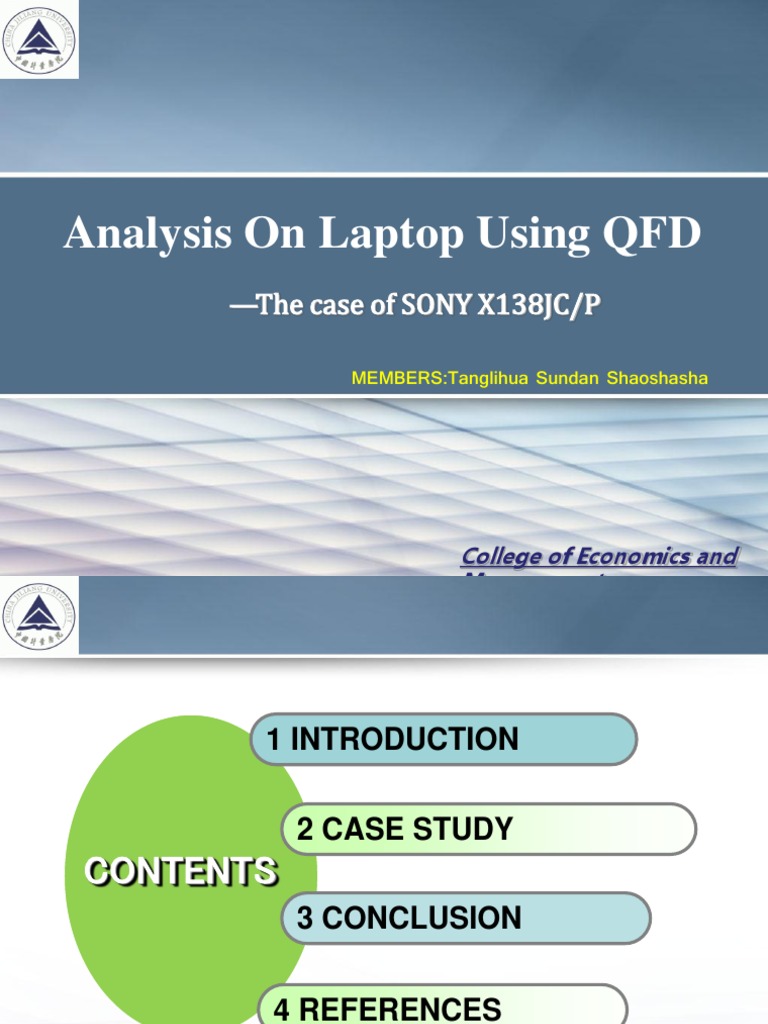 3 - Analysis On Laptop Using QFD - The Case of SONY X138JCP | PDF ...