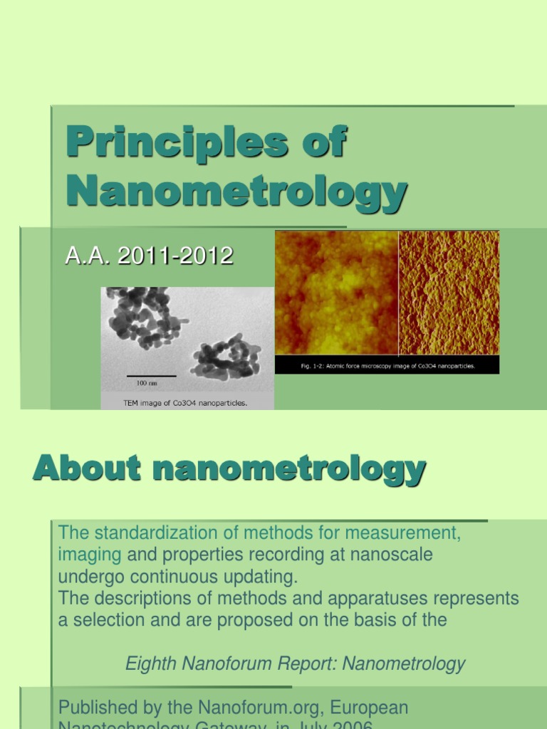 Principles of Nanometrology | PDF | Scanning Electron Microscope ...