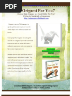 Therapeutic Origami Activities Guide | PDF | Origami | Attention