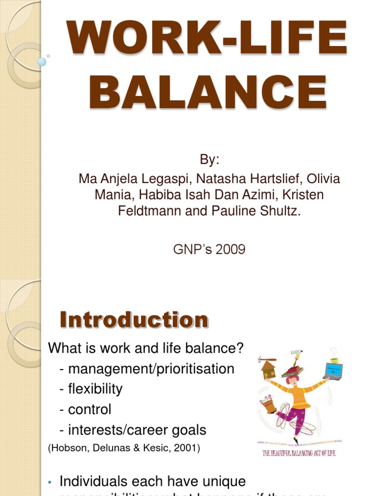 Work-Life Balance Presentation | PDF | Work–Life Balance | Employee ...