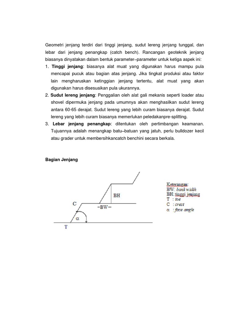 Geometri Jenjang Terdiri Dari Tinggi Jenjang | PDF