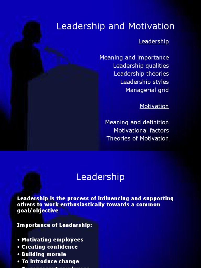 5.leadership and Motivation | PDF | Leadership | Motivation