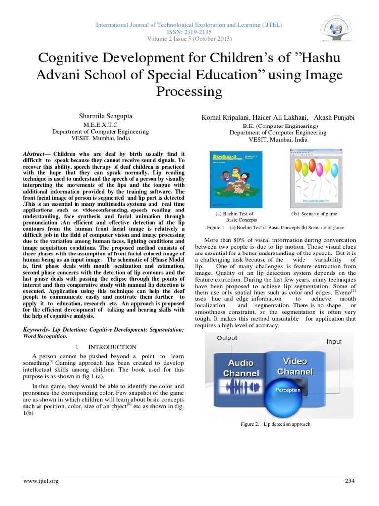 Cognitive Development For Children's of "Hashu Advani School of Special ...