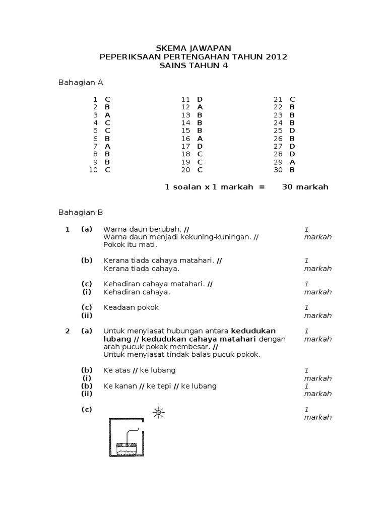 Skema Jawapan | PDF