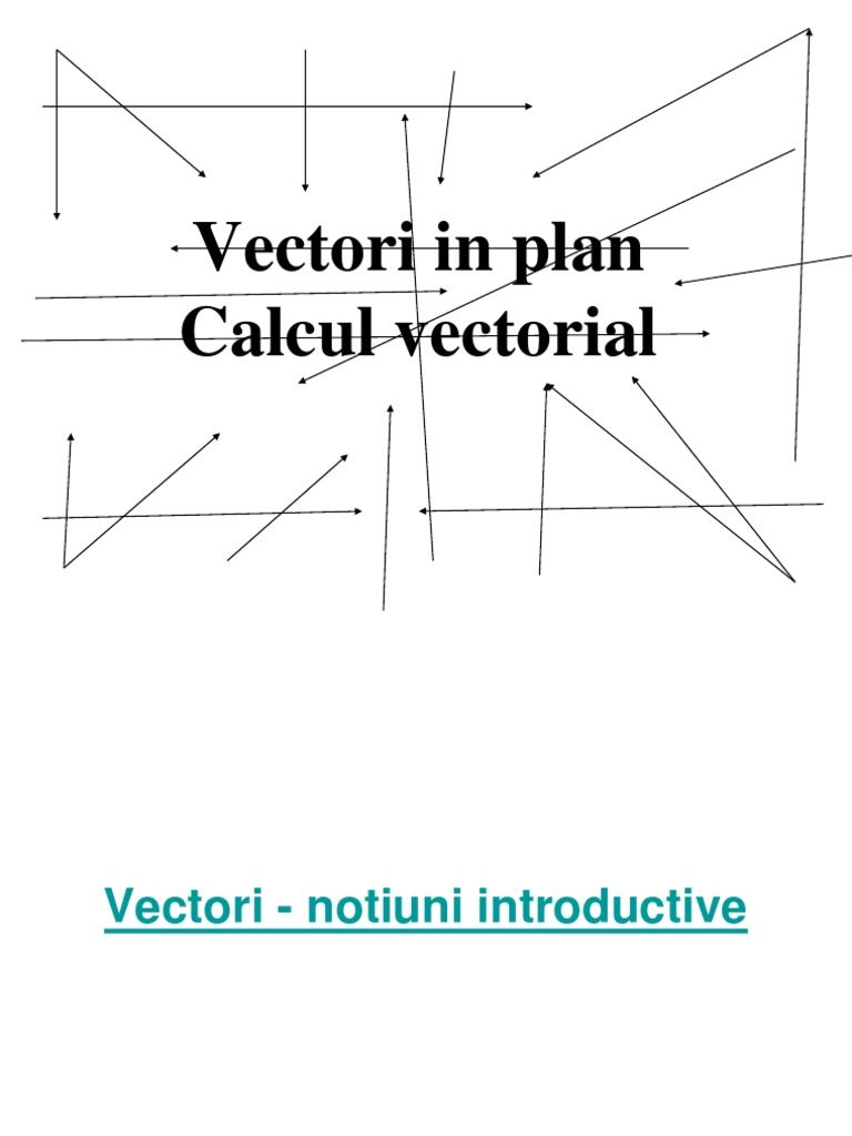 Operatii cu vectori in plan | PDF | Teaching Methods & Materials ...
