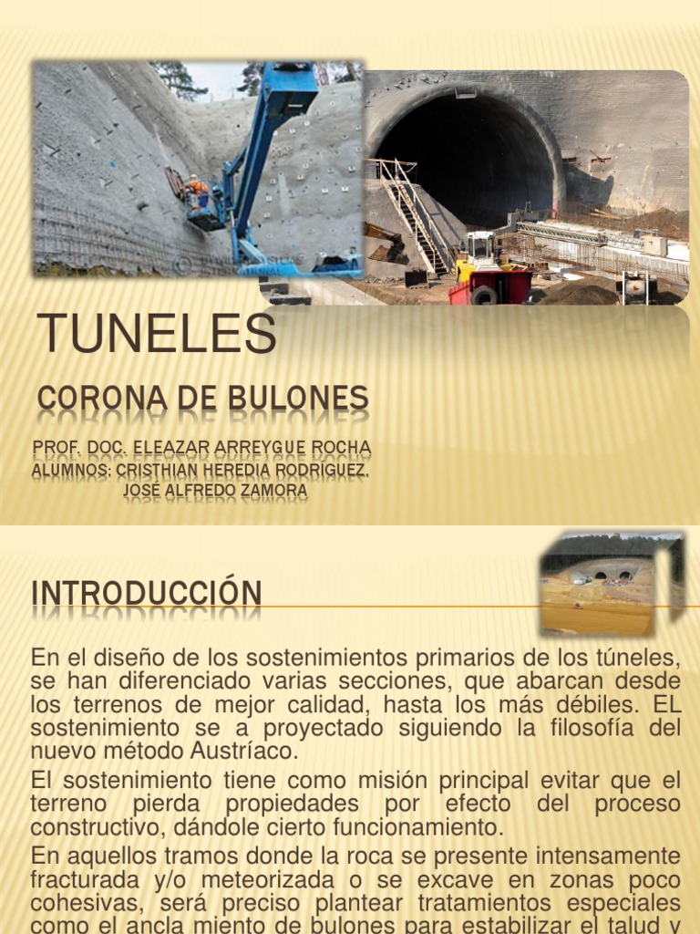 Corona de Bulones | PDF | Túnel | Cemento