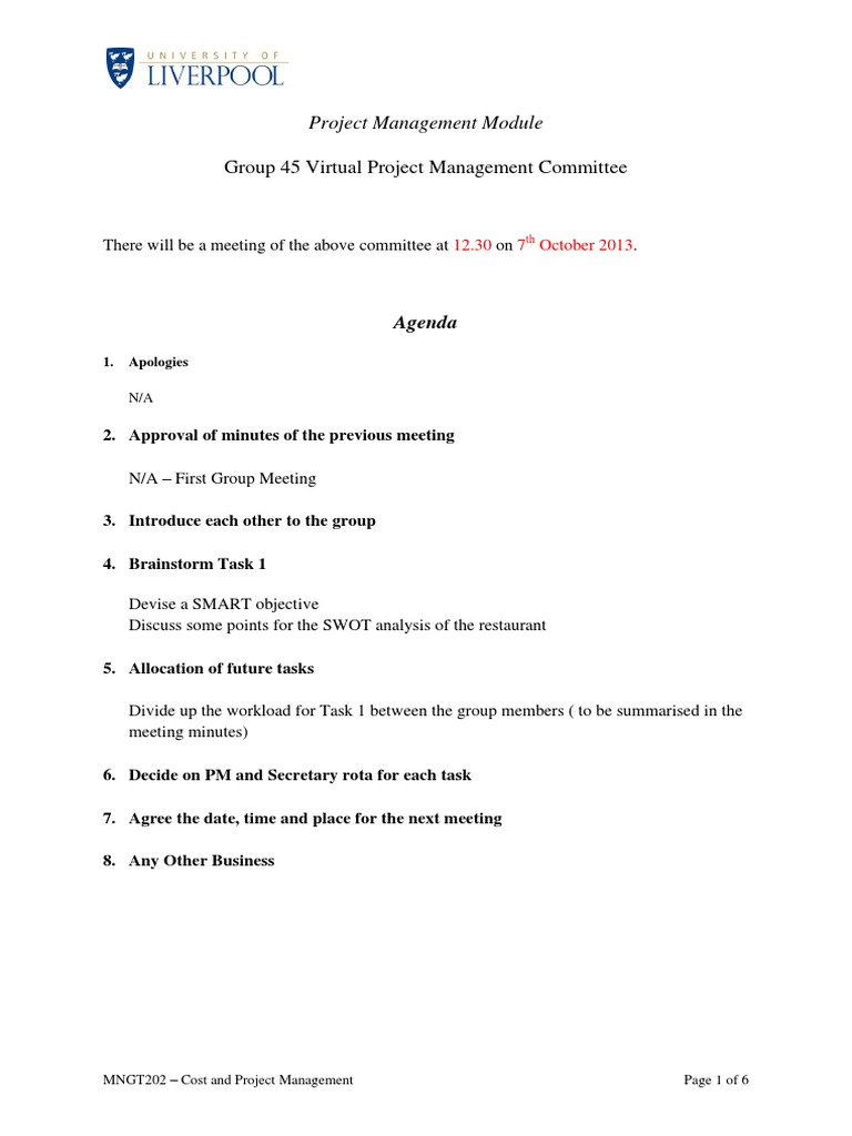 Group 45 Virtual Project Management Committee | PDF | Swot Analysis ...