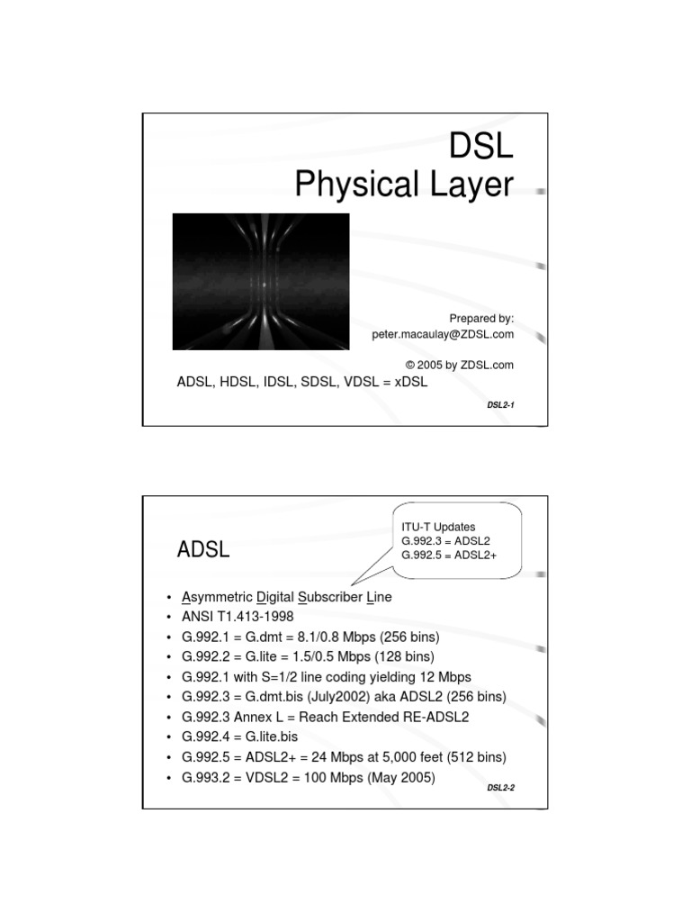 DSL Physical Layer: Prepared by | PDF | Digital Subscriber Line ...