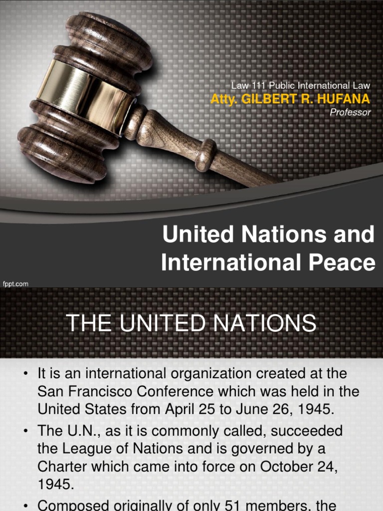 UN's Role in International Jurisdiction | PDF
