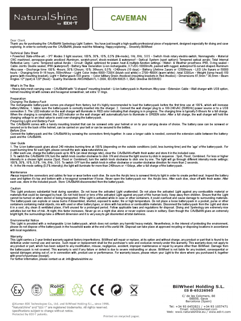 Caveman: Dear Client | PDF | Battery Charger | Battery (Electricity)