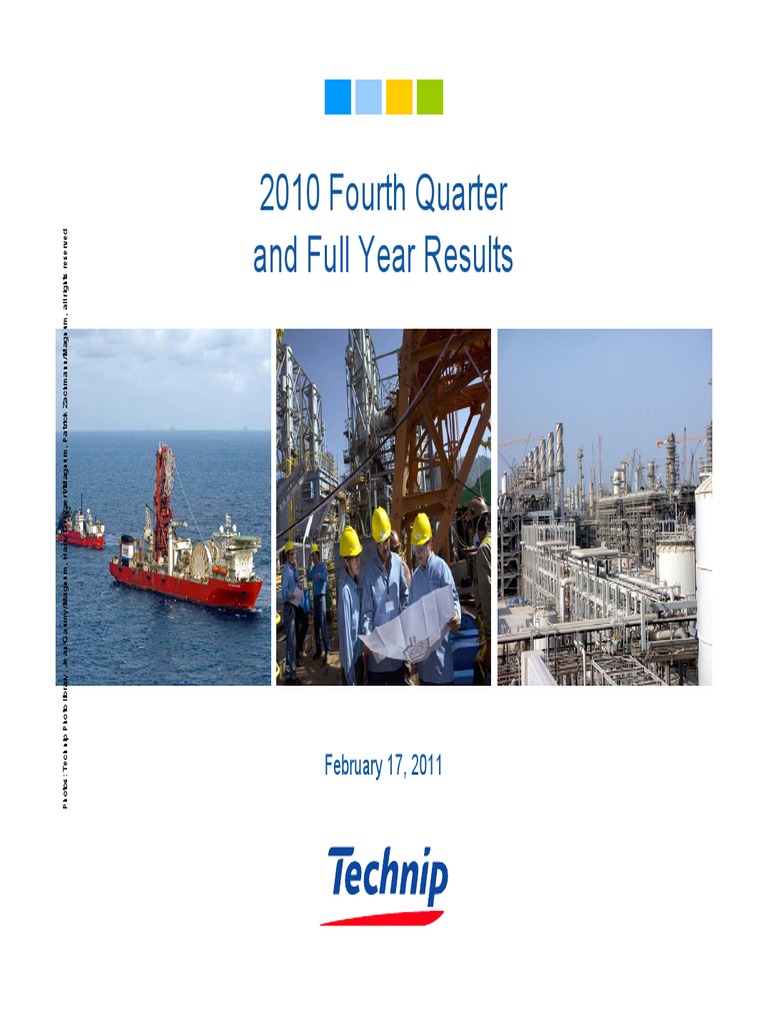 Technip Presentation 2010 PDF | PDF | Earnings | Energy And Resource