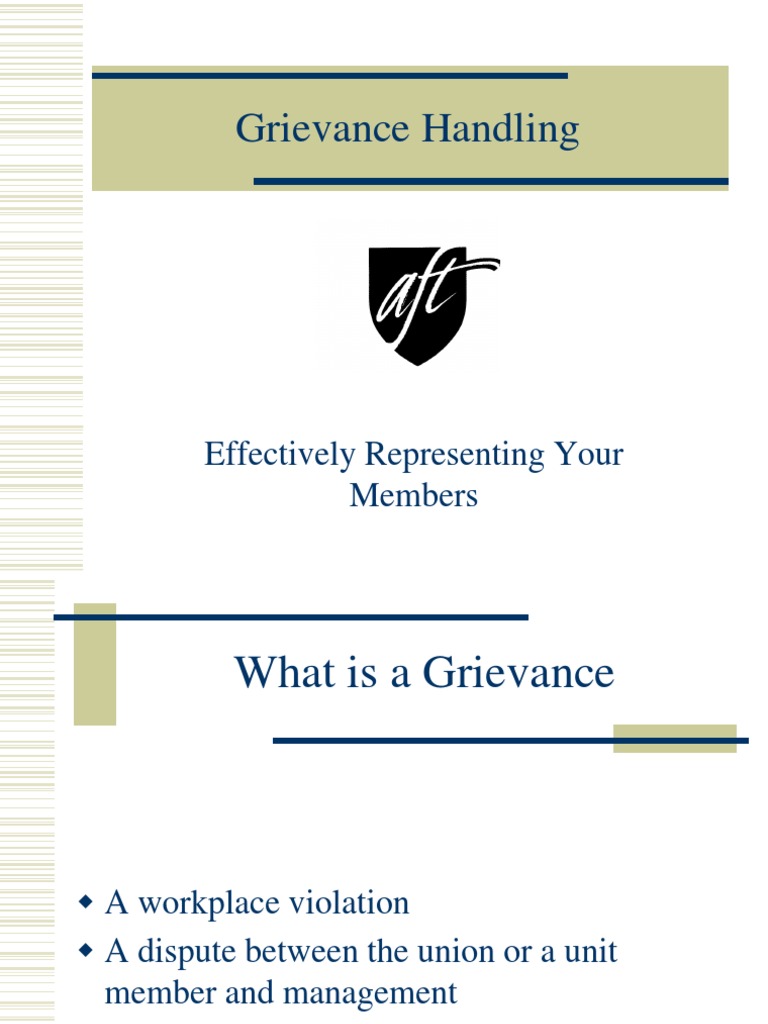Union Grievance Handling Guide | PDF