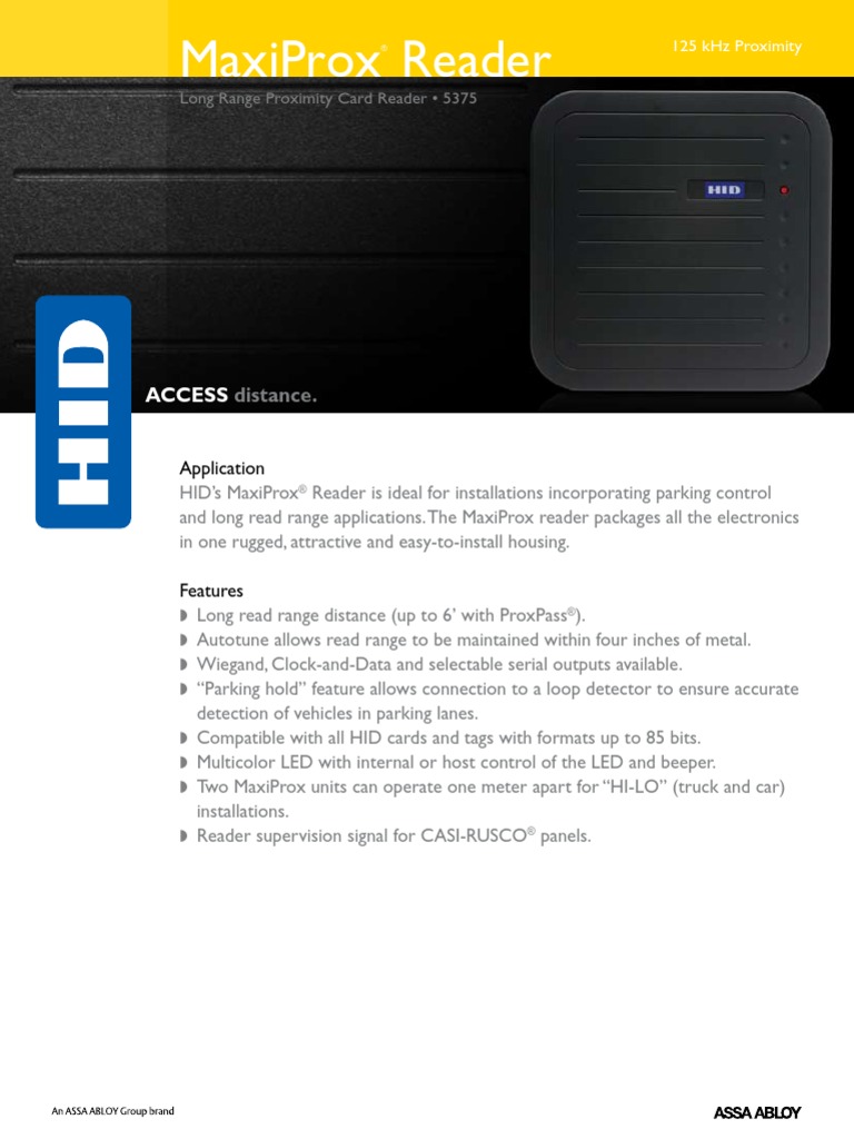 LECTORA HID MaxiPro PDF | PDF | Access Control | Telecommunications