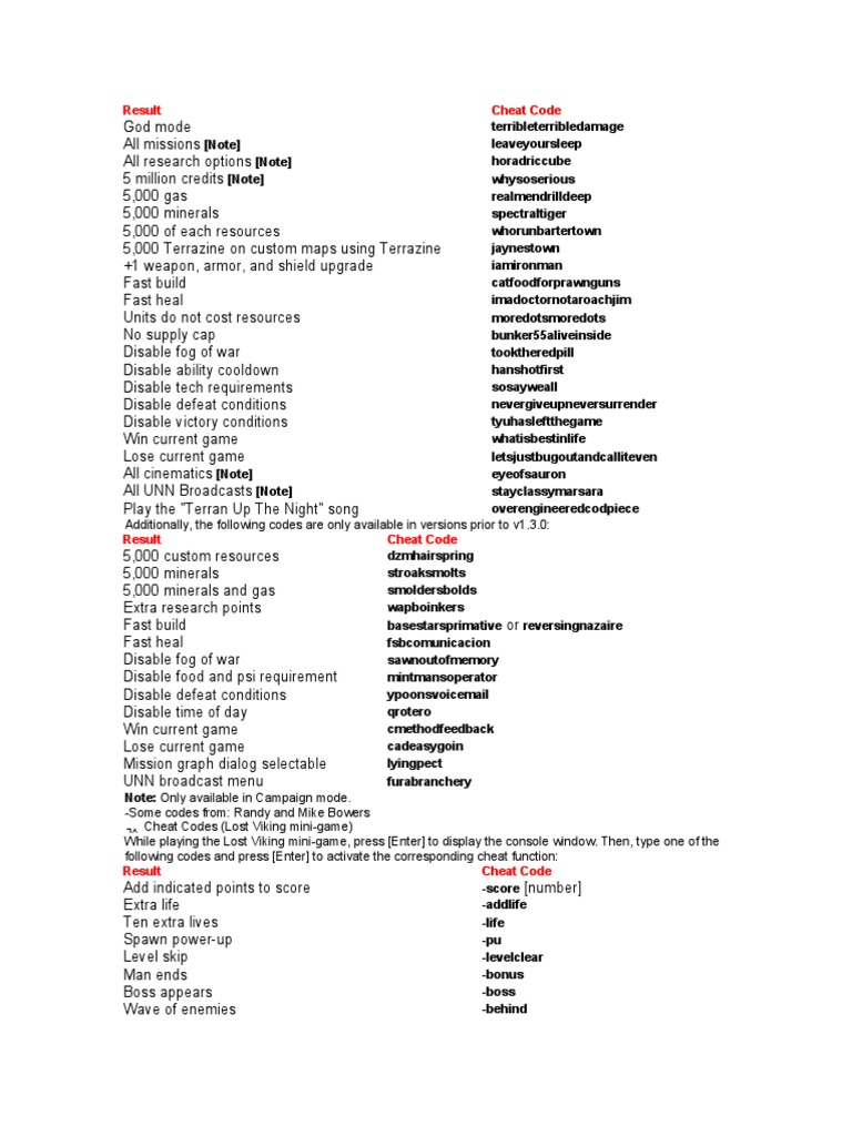 Cheat Starcraft | PDF | Video Games | Gaming