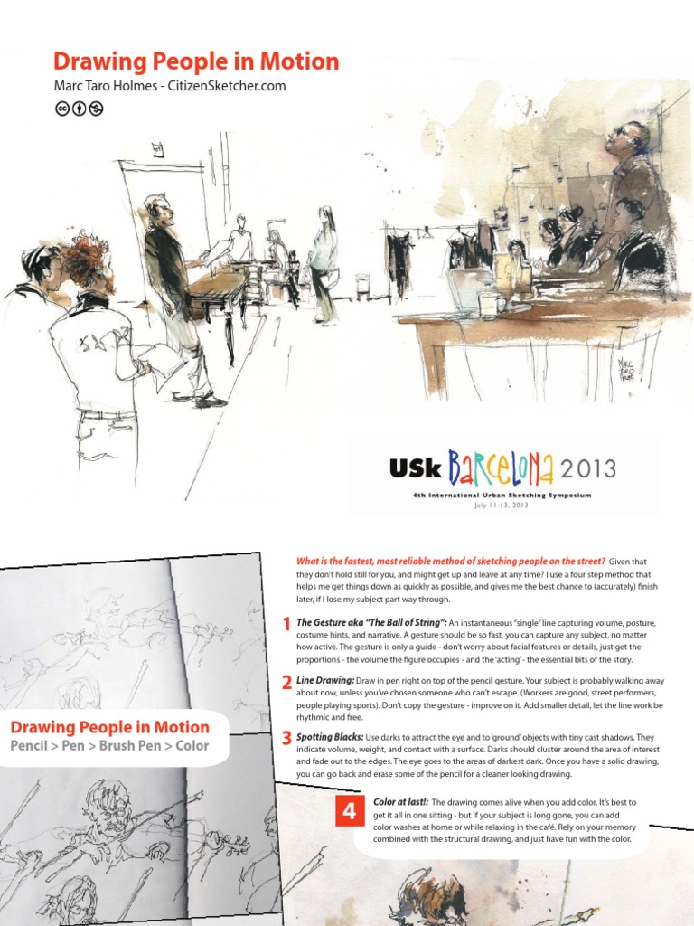 Drawing People in Motion Citizen Sketcher | PDF | Watercolor Painting ...