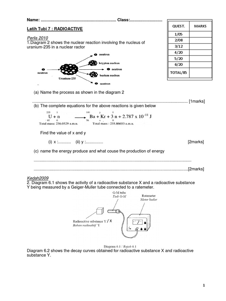 6 Radioactive | PDF | Radioactive Decay | Nuclear Physics