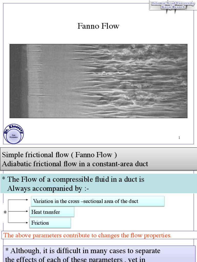 Fanno Flow PDF | Download Free PDF | Compressible Flow | Fluid Dynamics