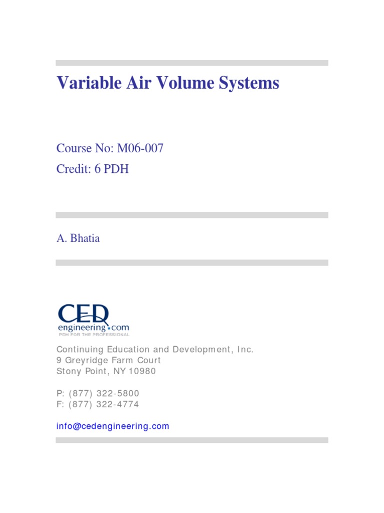 Variable Air Volume Systems | PDF