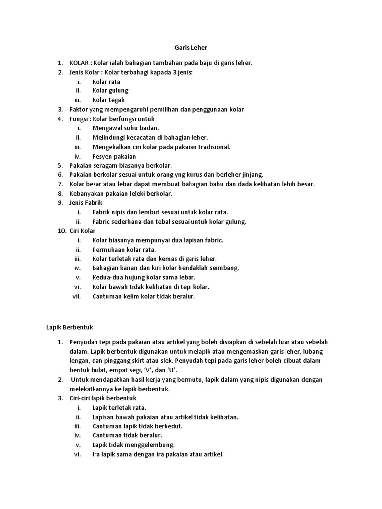 Garis Leher | PDF