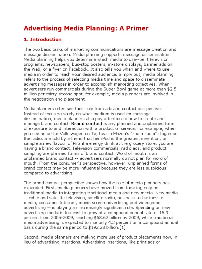 Advertising Media Planning | PDF | Target Audience | Advertising